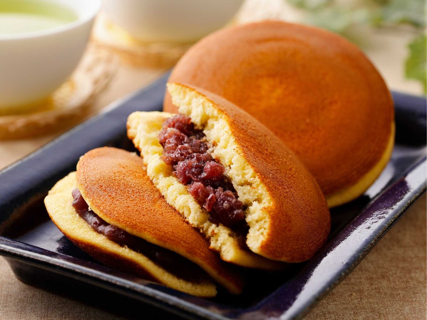 Dorayaki Japanische Pfannkuchen Mit Süßer Füllung Aus Roten Bohnen